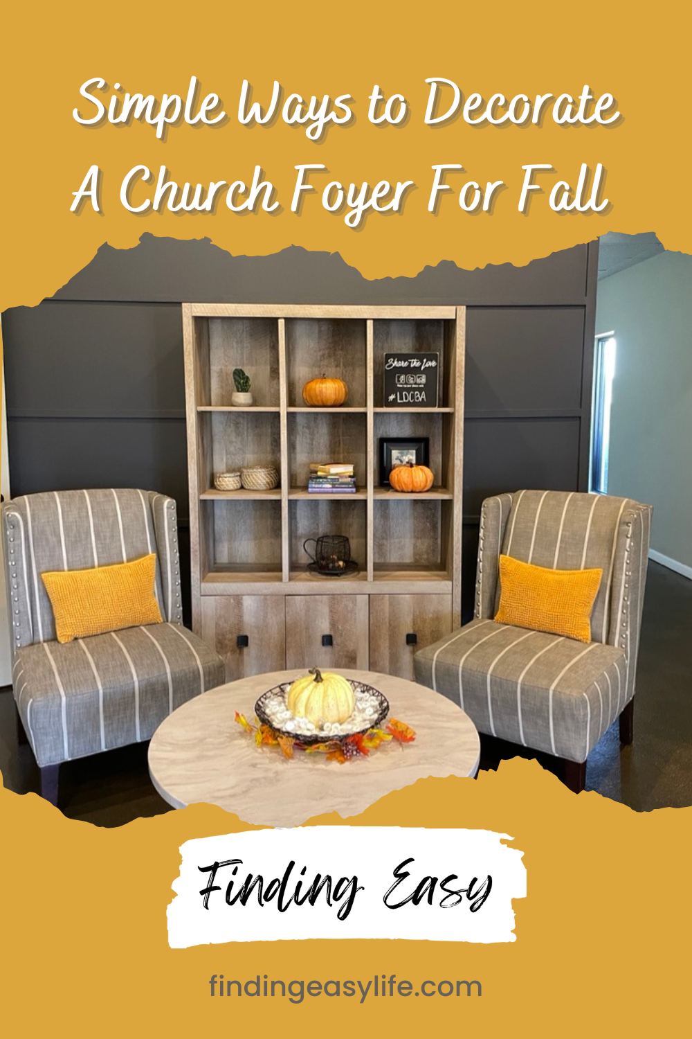 Decorating a Church Foyer for Fall with DIY Projects - Finding Easy ...